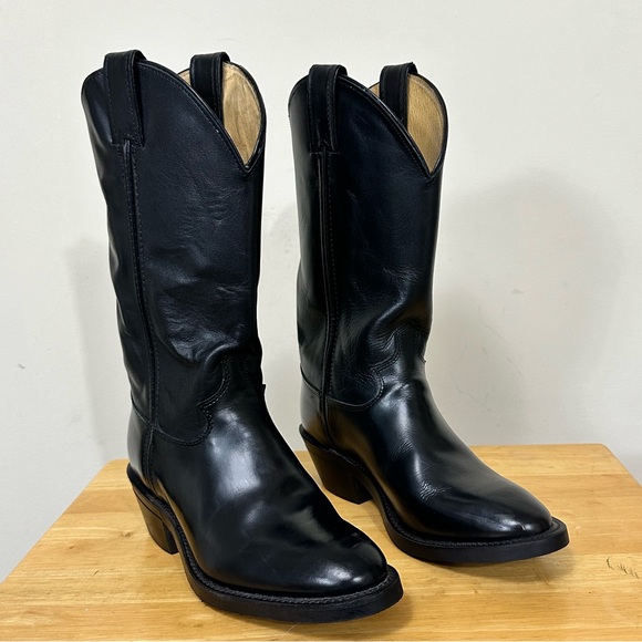 Justin Boots | Shoes | New Justin Black Leather Handcrafted Usa Western ...